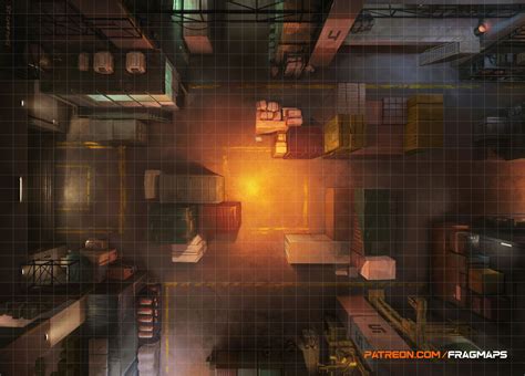 Container Warehouse Frag Maps Tabletop Rpg Maps Map Modern Map