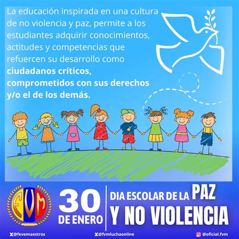 Efeméride Día Escolar De La Paz Y No Violencia Bienvenidos A La