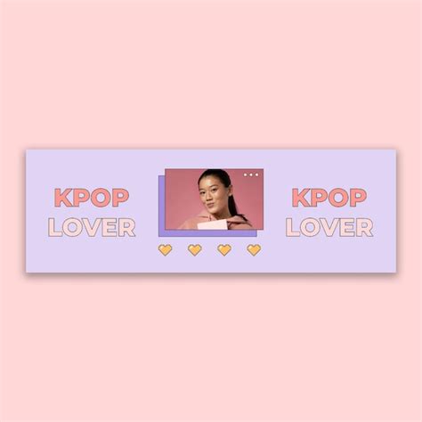 Modern Aesthetic Kpop Twitter Header Free Vector