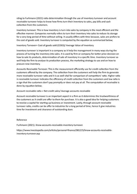 BUS 4404 Principles Of Finance 2 Discussion Unit 2 Rding To Furhmann