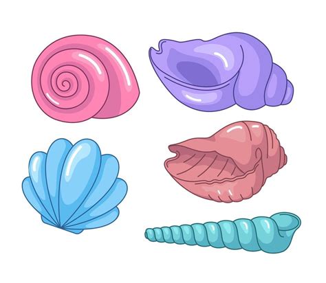 Cartoon Sea Shells