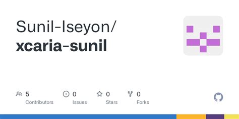 Github Sunil Iseyon Xcaria Sunil