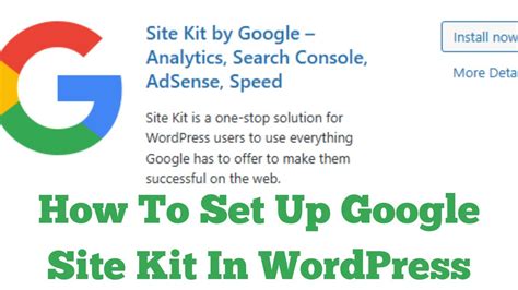How To Set Up Google Site Kit In WordPress YouTube