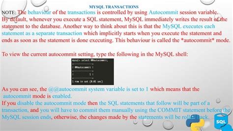 Unit 5 Sql 41 Transactions In Sql Pptx