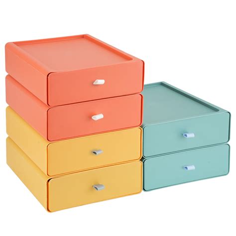 Storage Box With Drawers White Stackable Plastic Storage Drawers