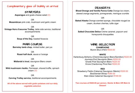 New Menu For The Oyster Boxs Grill Room Durbanite