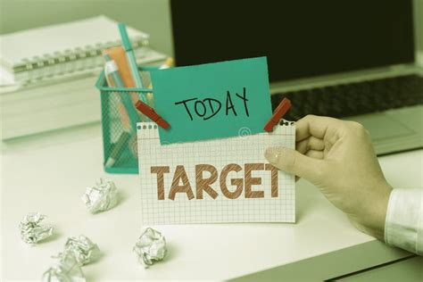Conceptual Display Target Business Overview Something At Which Someone