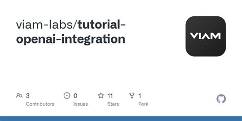 GitHub Viam Labs Tutorial Openai Integration