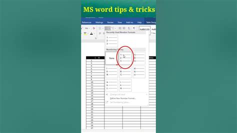 Auto Serial Number In Ms Word 👌 Shorts Exceltips Msexcel Shortvideo