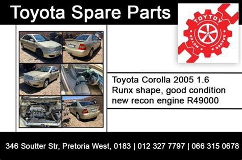 Toyota Corolla 2005 16 Runx Shape Good Condition New Recon Engine R49