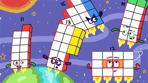 Cool Numberblocks 11 12 13 14 15 In The Space Meeting Numberblocks