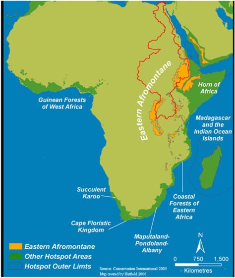 Global Distribution Of Biodiversity Hotspots Source Merritt Et Al