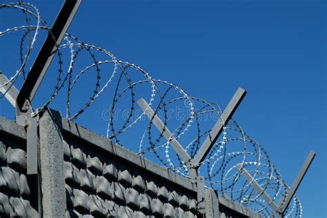 Restricted Area Passage Is Prohibited Closed Border From Old Barbed