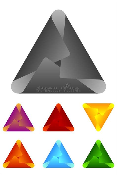 Design Triangle Logo Element Stock Vector Illustration Of