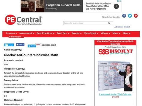 Clockwisecounterclockwise Math Lesson Plan For 2nd 4th Grade