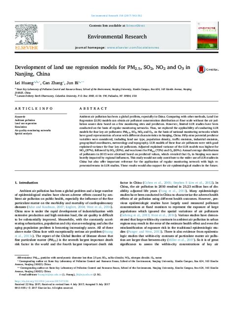 Pdf Development Of Land Use Regression Models For Particulate Matter Due To Residential Wood