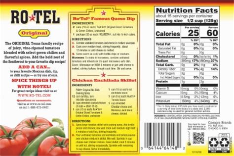 Nutritional Value Rotel Tomatoes Besto Blog