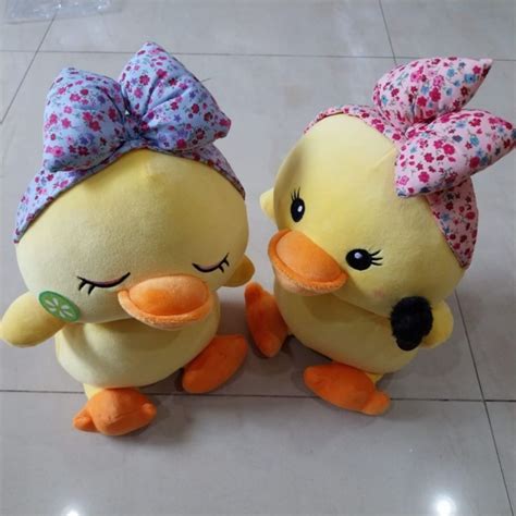 Jual Boneka Bebek Duck Cute Bebek Lucu Miniso Spandek Pita Kuas Jeruk