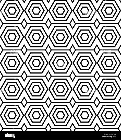 Vector Hexagon Seamless Pattern Modern Stylish Texture With Trellis