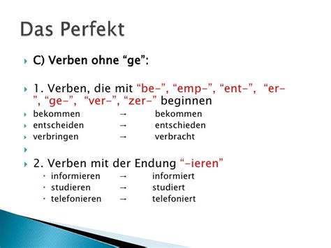 Das Perfekt