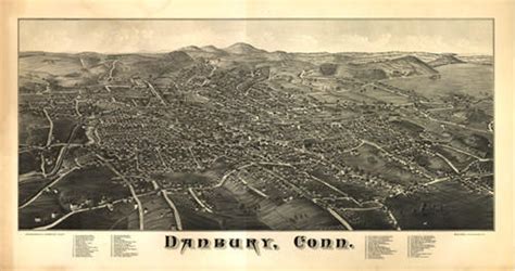Historic Map Danbury Ct 1884 World Maps Online