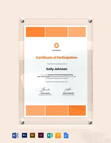 Free Workshop Participation Certificate Template Word Template Net