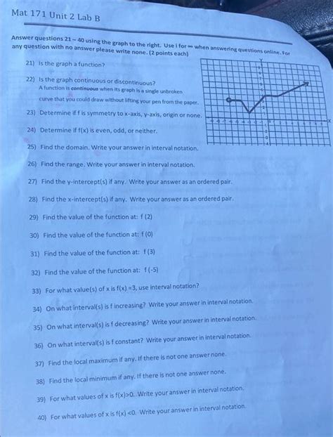 Solved Answer Questions 21 40 Using The Graph To The