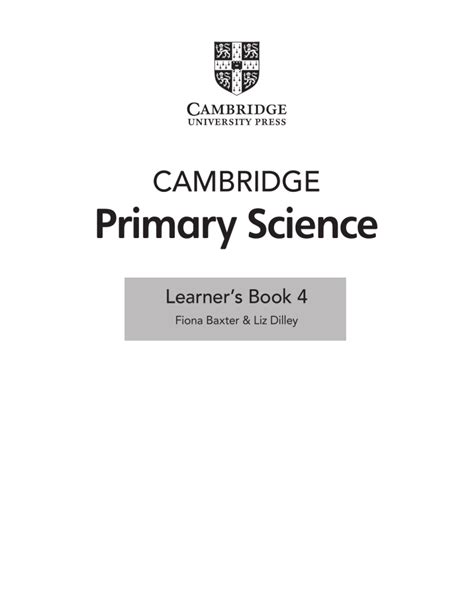 Cambridge Primary Science 4 Learners Book 2nd Edition 2021