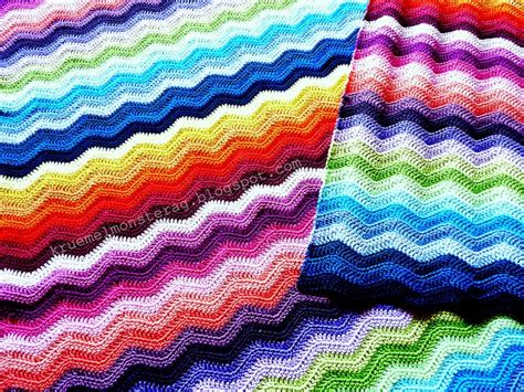 Colorful Ripple Blanket Crochet Pattern