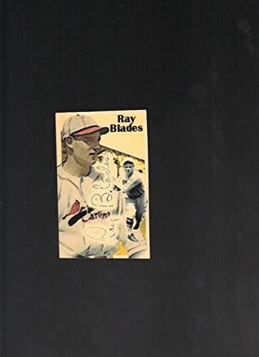 Ray Blades 1936 Cardinals Signed Autograph Art Card Jsa Certified