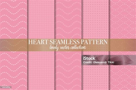 5 추상 배경 텍스처의 집합입니다 도트와 하트 모양이 매끄러운 패턴 에 대한 최소한의 스타일 벡터 그림벽지 전단지 커버 디자인 버블 서클 기하학적 장식 장식 요소 가리기에