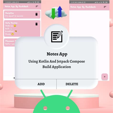 designed and developed notes app with kotlin rushikesh narawade