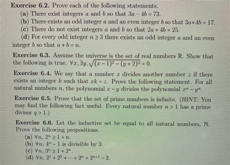 Solved Exercise Prove Each Of The Following Statements Chegg Com
