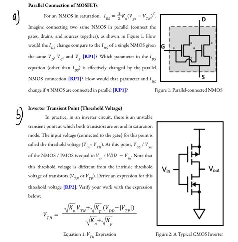 Solved Parallel Connection Of Mosfets For An Nmos In
