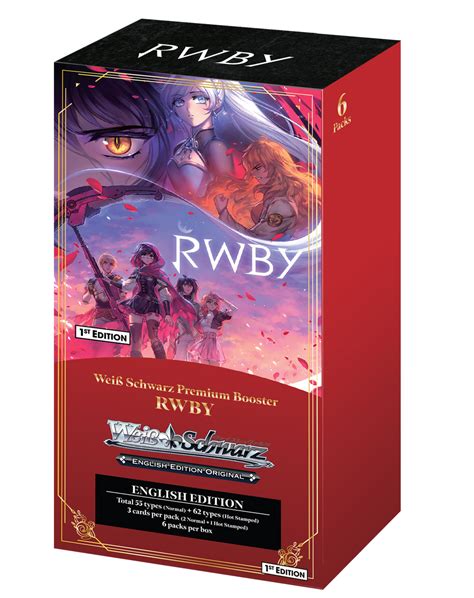 Pre Order Weiss Schwarz Rwby English Edition Premium Booster Box Lumius Inc