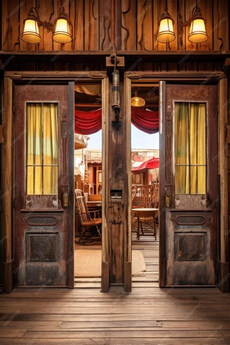 Premium Ai Image Old Western Style Saloon Doors