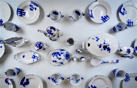 The Human Trace Is Traditional Tableware Marked With The Fingerprints