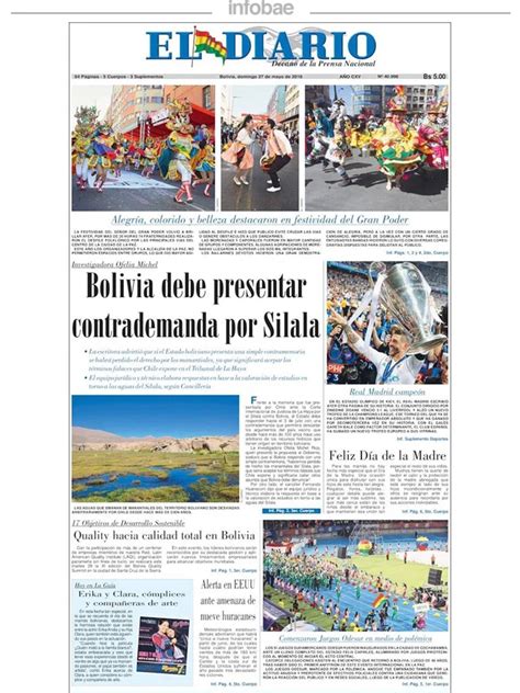 El Diario Bolivia 27 De Mayo De 2018 Infobae