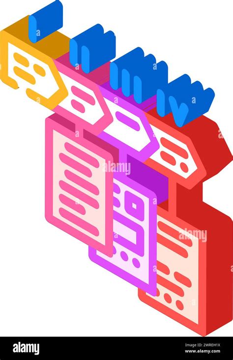Content Organization Technical Writer Isometric Icon Vector
