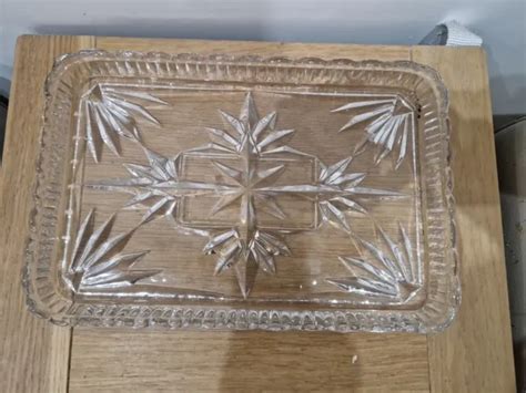 Vintage Clear Glass Dressing Table Set Tray 30cm X 20cm £1300