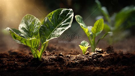 묘목은 토양에서 자랍니다