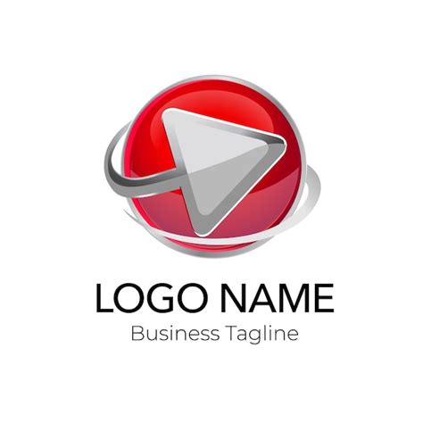 Premium Vector Red Play Logo Design Business Template Collection