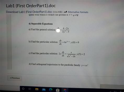 Solved Lab1 First Order Part1doc Download Lab1 First