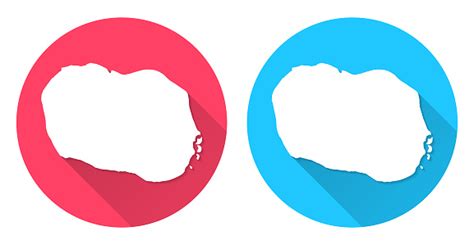 ラロトンガの地図赤または青の背景に長い影が付いた丸いアイコン 3dのベクターアート素材や画像を多数ご用意 3d アイコン