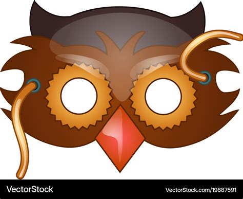 Bird Beak Mask On Face In Cartoon Style Royalty Free Vector