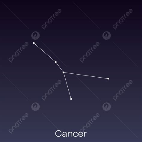Constellation Du Cancer Telle Quelle Peut être Vue à Lœil Nu PNG Noir