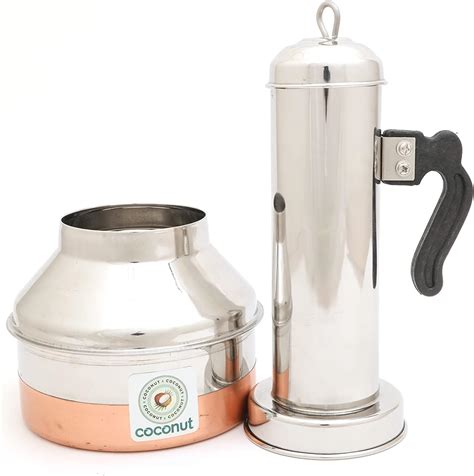 Coconut Stainless Steel Copper Base Puttu Makerputtu Kodam With Lid