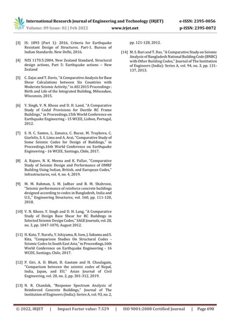 Review Of Various Provisions In Various Building Seismic Design Codes Pdf