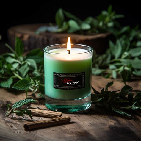 Peppermint Aromatherapy Candle Source Of Beauty Fragrance