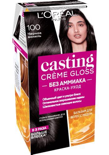 L'Oreal Paris Краска для волос Casting Creme Gloss, 100 Черная ваниль ...